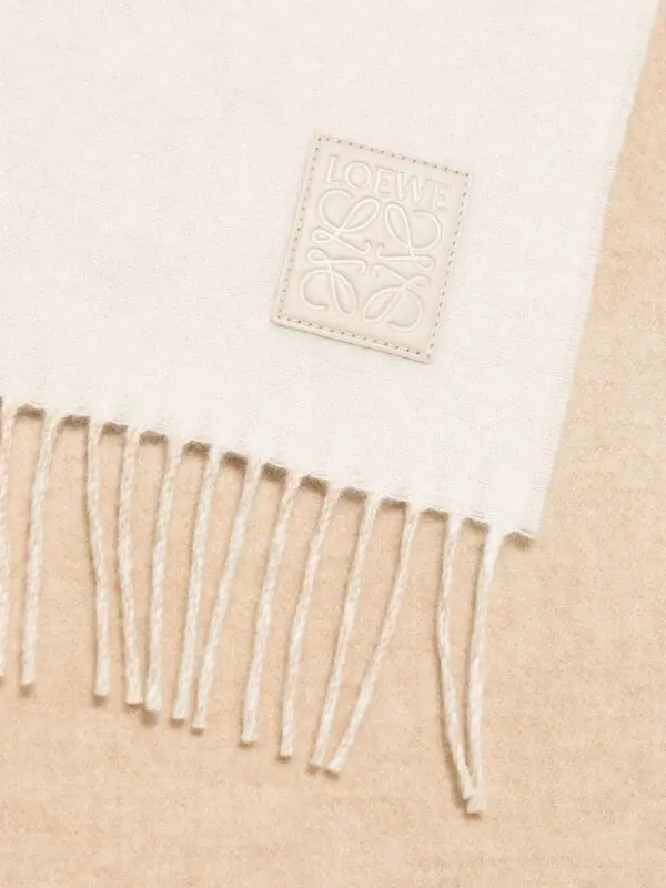 Loewe Logo-patch Scarf - Neutrals