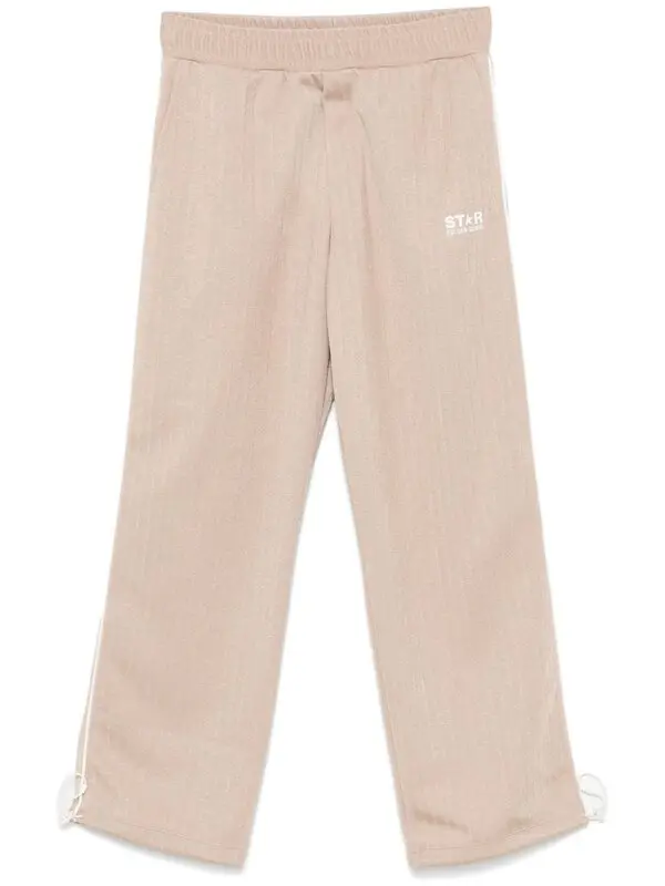 GOLDEN GOOSE Logo-print Track Pants - Neutrals