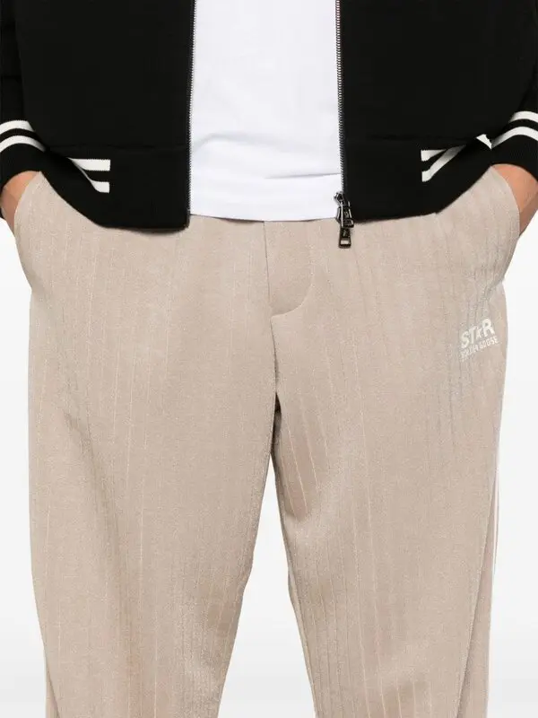 GOLDEN GOOSE Logo-print Track Pants - Neutrals