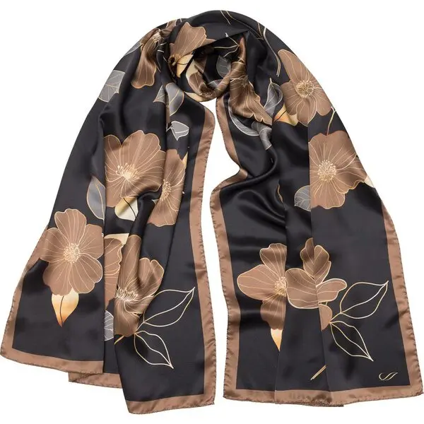 ELIZABETTA Laurasilk Scarf/shawl For - Black