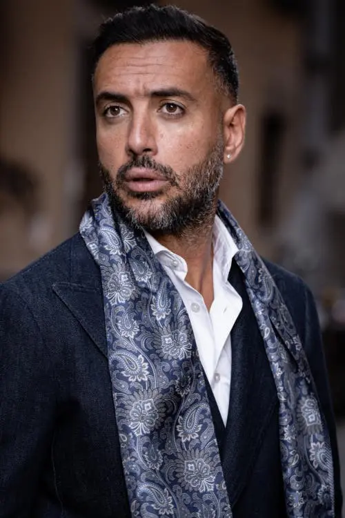 ELIZABETTA Pasquinosilk Scarf For - Navy