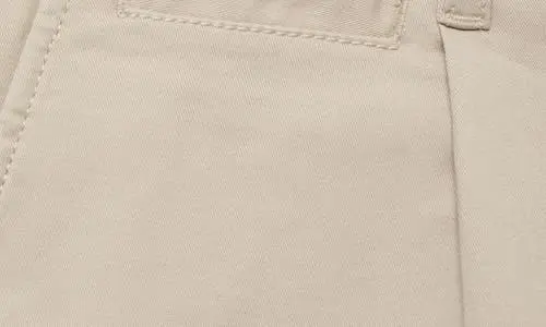 Mango Regular Fit Pleated Stretch Cotton Dress Pants - Sand