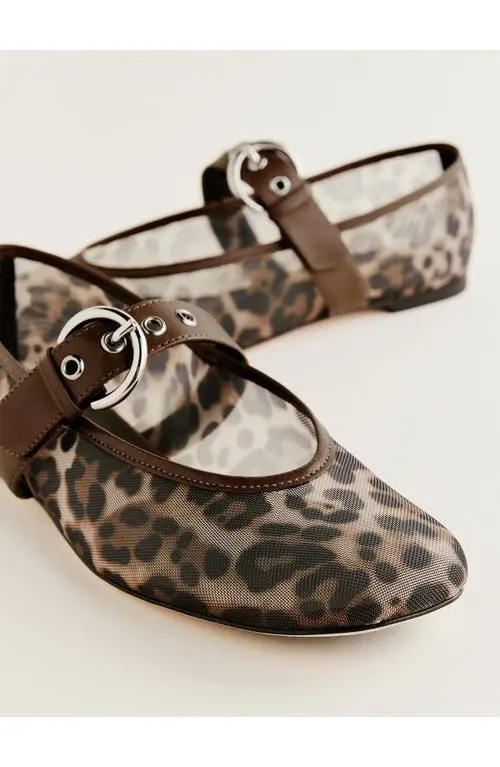 REFORMATION Bethany Ballet Flat - Leopard Mesh