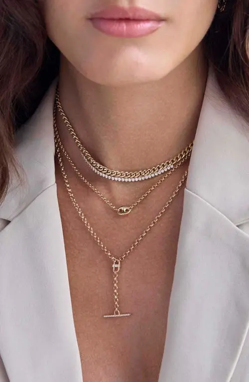 Zoe Chicco Rolo Chain Pendant Necklace