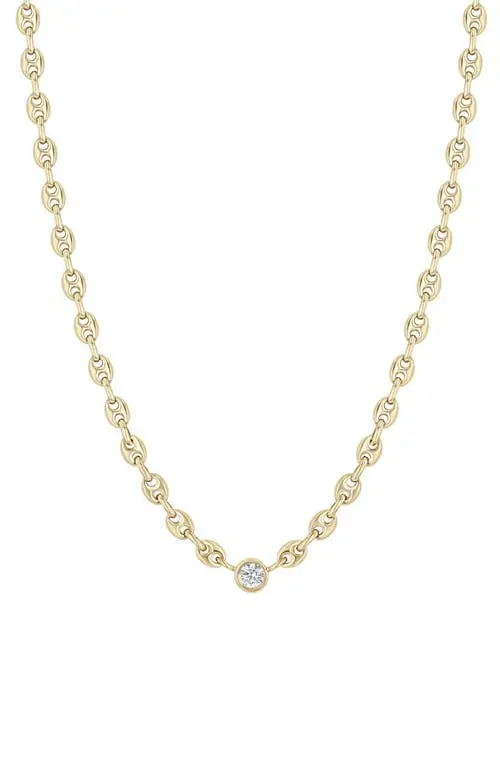 Zoe Chicco 14k Gold Diamond Mariner Chain Necklace - 14k Yellow Gold