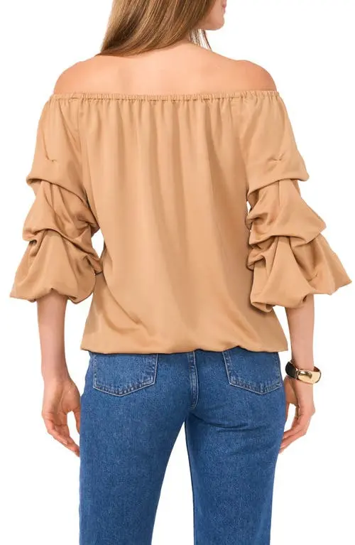 Vince Camuto Off-the-shoulder Blouse - Camel