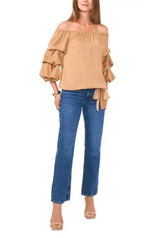 Vince Camuto Off-the-shoulder Blouse - Camel