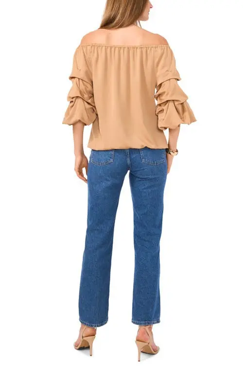 Vince Camuto Off-the-shoulder Blouse - Camel
