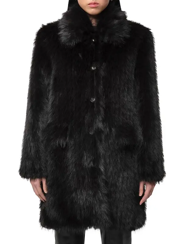 Apparis - Women's Pamela Faux Fur Coat - Noir 