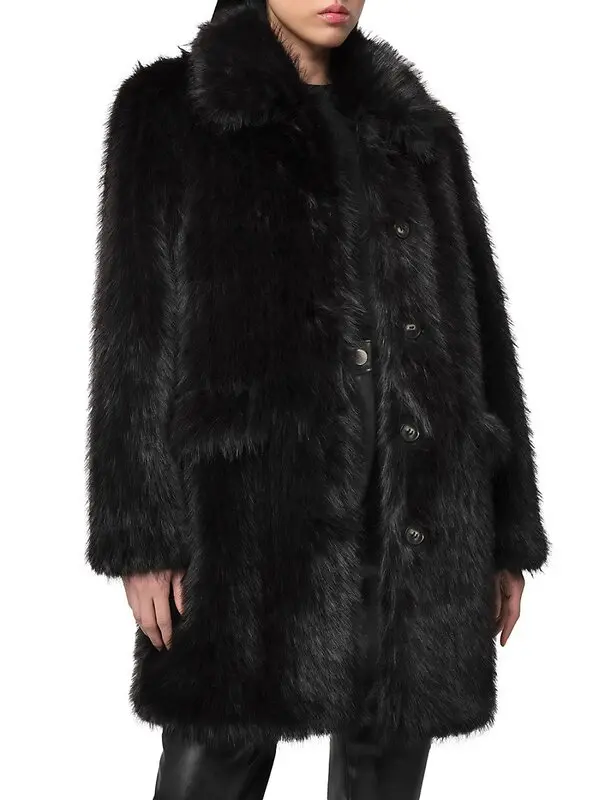 Apparis - Women's Pamela Faux Fur Coat - Noir 