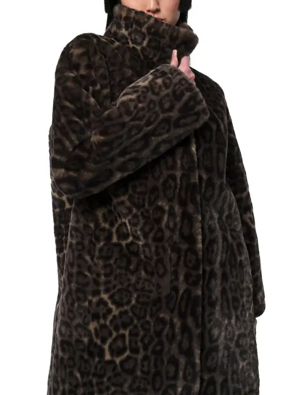 Apparis Blair Leopard Faux Fur Coat