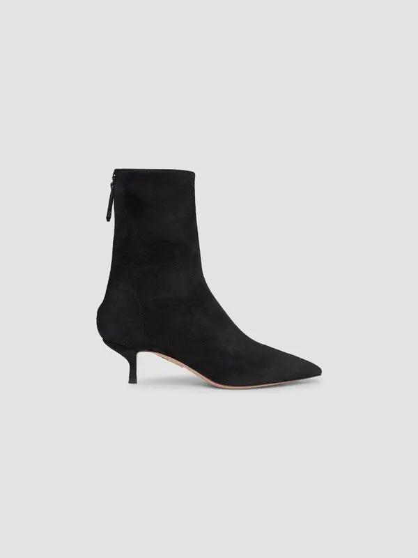 AQUAZZURA Montmartre 50mm Suede Booties - Black