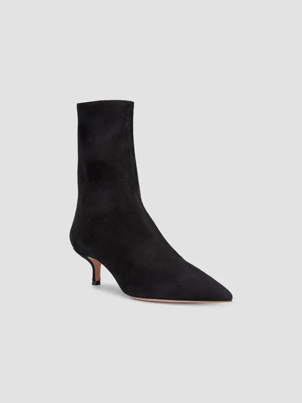 AQUAZZURA Montmartre 50mm Suede Booties - Black