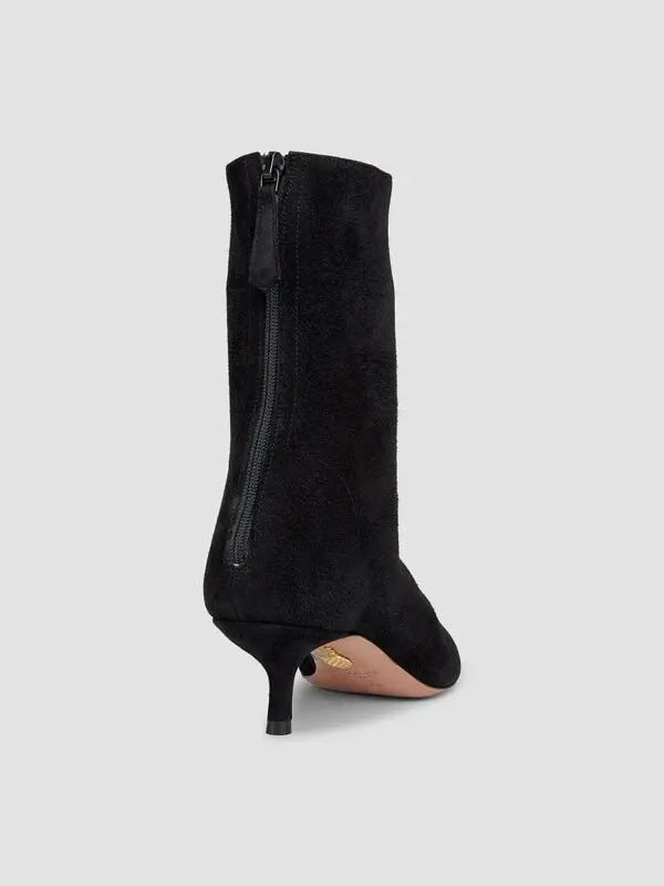 AQUAZZURA Montmartre 50mm Suede Booties - Black
