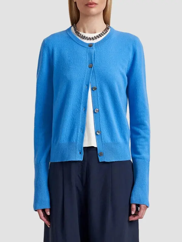 LA LIGNE Cashmere Cardigan - Cerulean