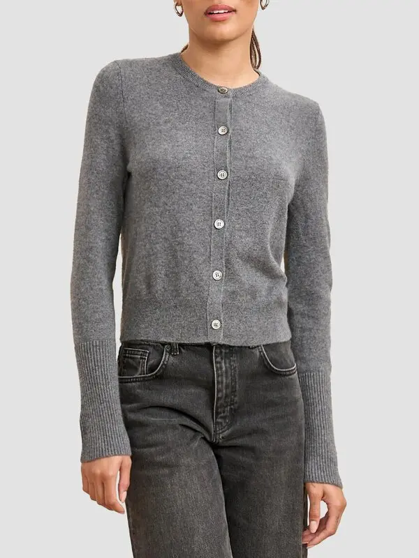 LA LIGNE Cashmere Cardigan - Grey