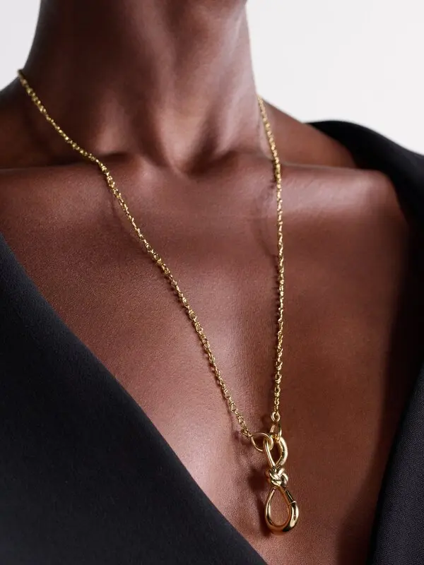 MARLA AARON Small True Lover's Knot 18-karat Necklace - Gold