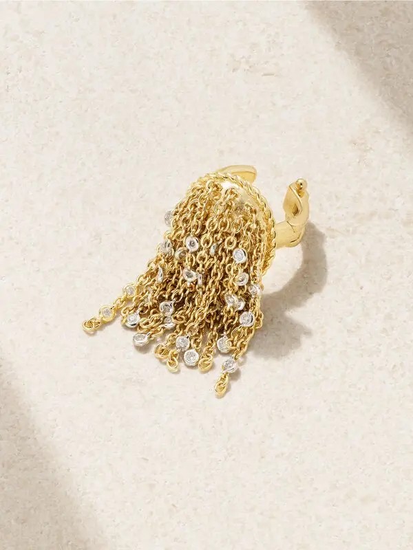 Yvonne Léon 18-karat Diamond Ear Cuff - Gold