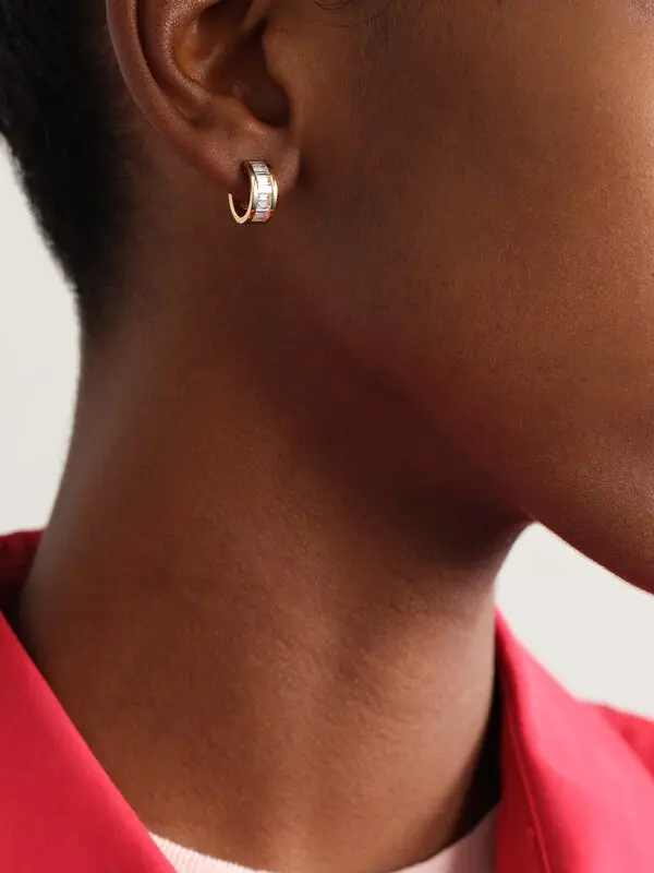 SYDNEY EVAN 14-karat Diamond Hoop Earrings