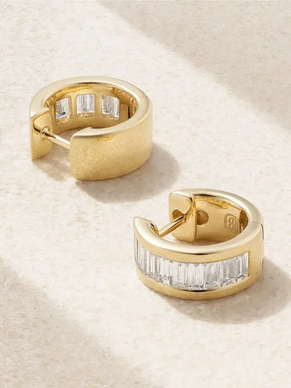 SYDNEY EVAN 14-karat Diamond Hoop Earrings