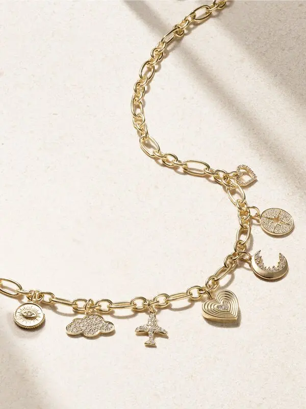SYDNEY EVAN 14-karat Diamond Charm Necklace