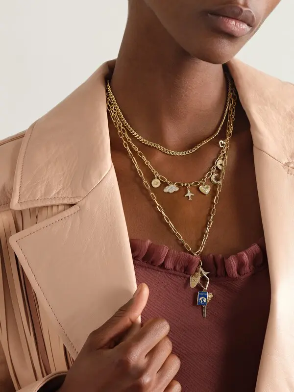 SYDNEY EVAN 14-karat Diamond Charm Necklace
