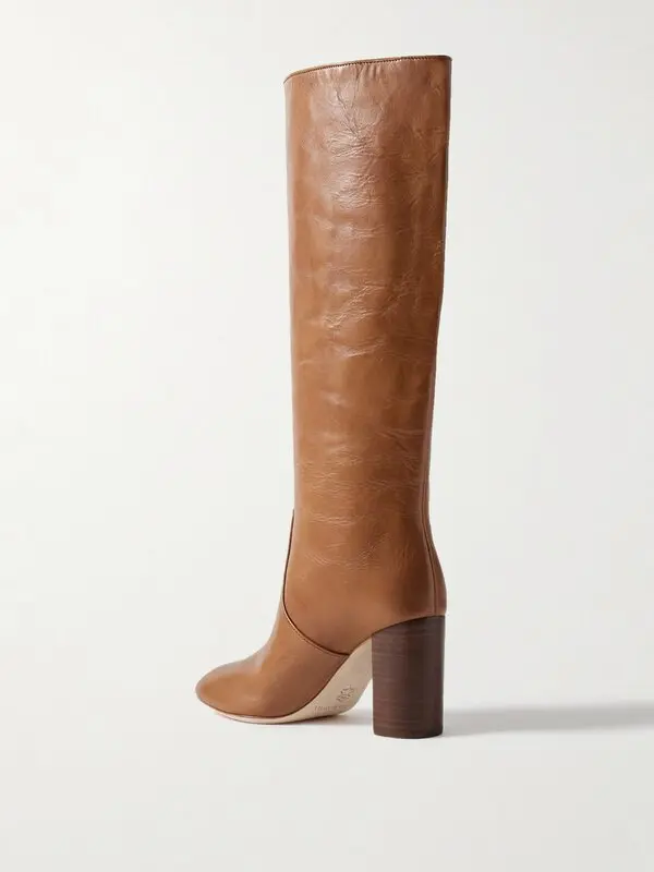 LOEFFLER RANDALL Goldy Leather Knee Boots - Brown