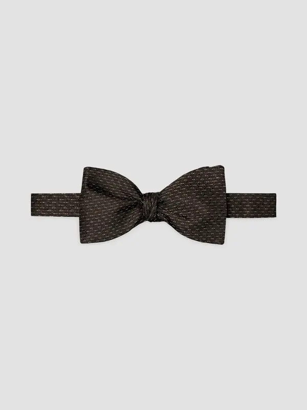 Eton Semi-solid Silk Bow Tie - Black