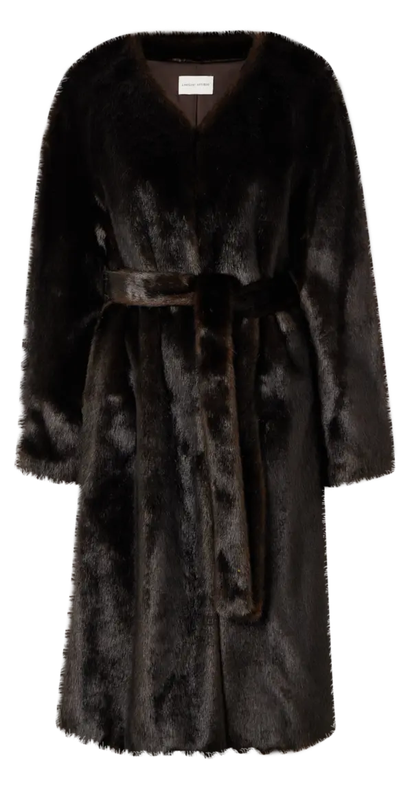 loulou de saison - Aritao Belted Faux Fur Coat