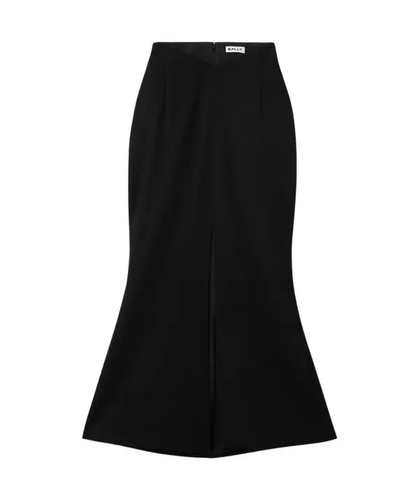 Bally Wool-blend Twill Midi Skirt