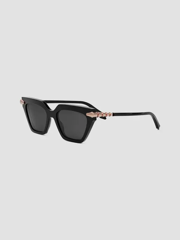 BVLGARI Serpenti 53mm Cat-eye Sunglasses - Grey Black