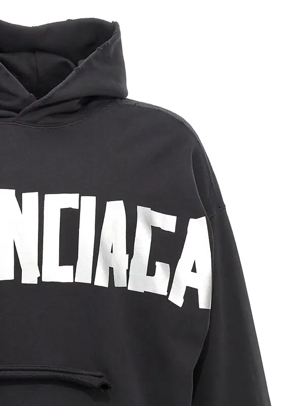 Balenciaga New Tape Type' Hoodie - Black | Editorialist