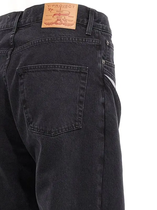 Y/Project Evergreen Cut Out Jeans In Black - 28% Off | Editorialist