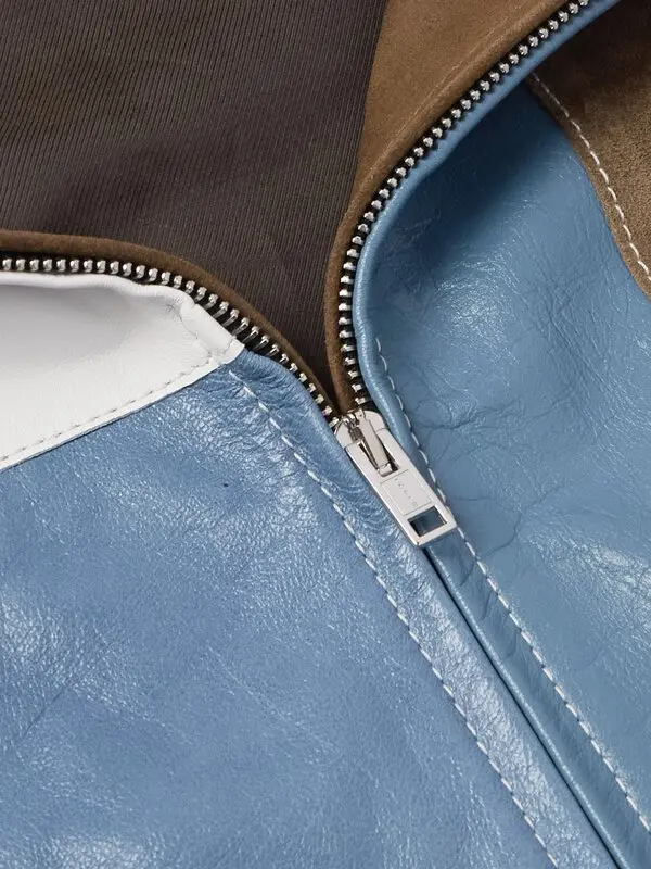 Marni Patchwork Suede And Textured-leather Blouson Jacket