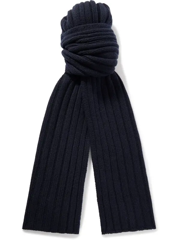 Purdey Ribbed Cashmere Scarf
