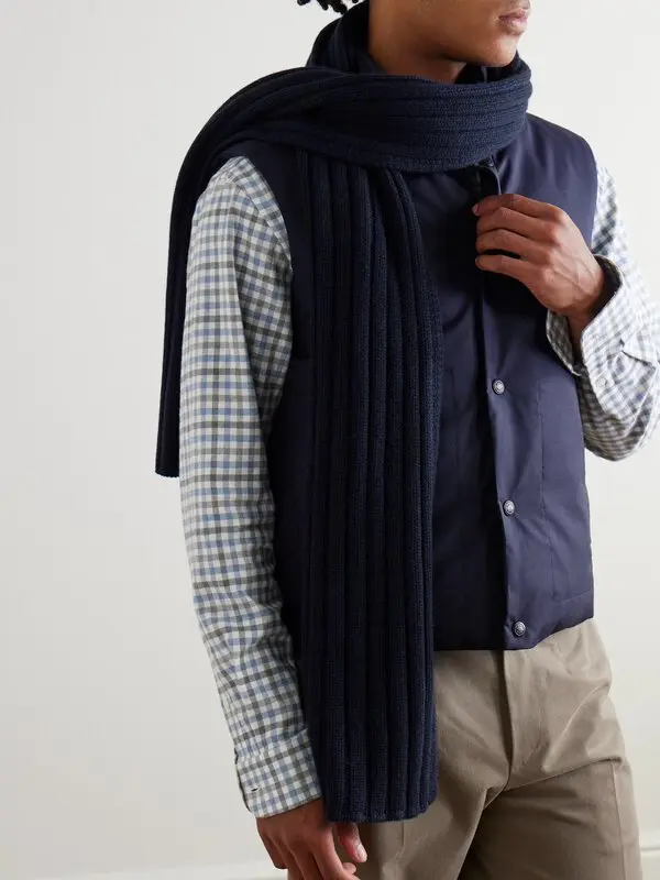 Purdey Ribbed Cashmere Scarf