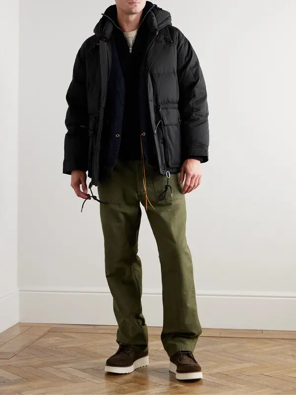 FRIZMWORKS Karakoram Quilted Cotton-blend Hooded Down Jacket