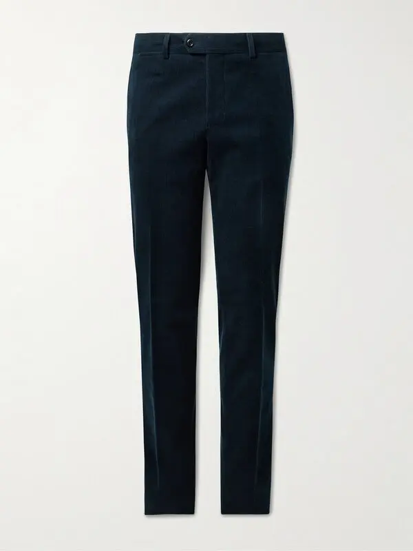 Rubinacci Modluca Straight-leg Cotton-corduroy Trousers