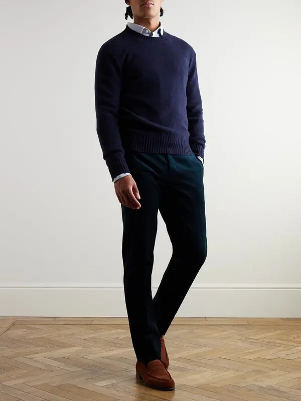 Rubinacci Modluca Straight-leg Cotton-corduroy Trousers