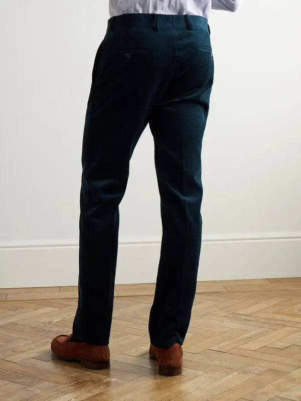 Rubinacci Modluca Straight-leg Cotton-corduroy Trousers