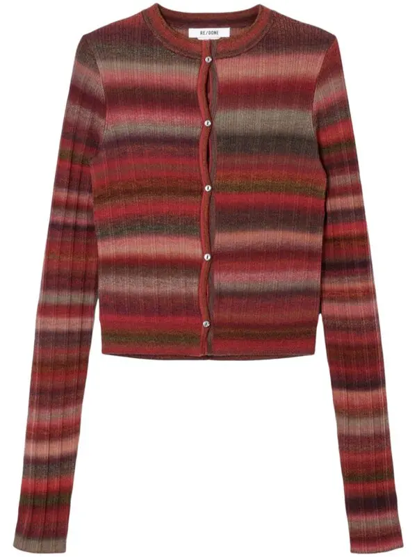 RE/DONE Ribbed Crew-neck Cardigan