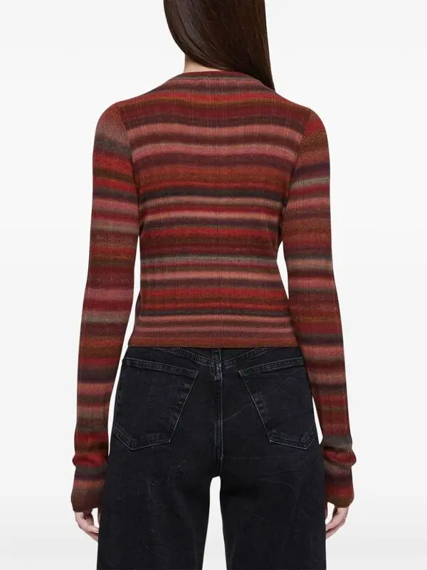 RE/DONE Ribbed Crew-neck Cardigan
