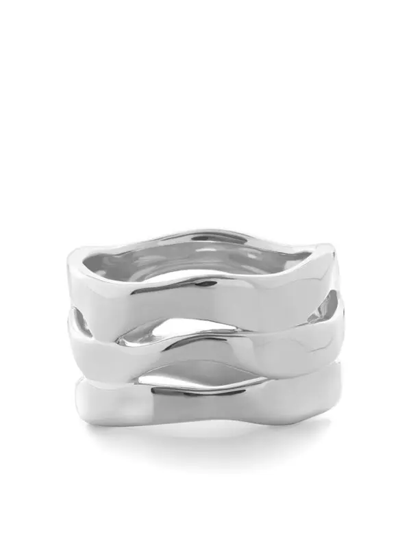 Monica Vinader The Wave Cut-out Ring - Silver