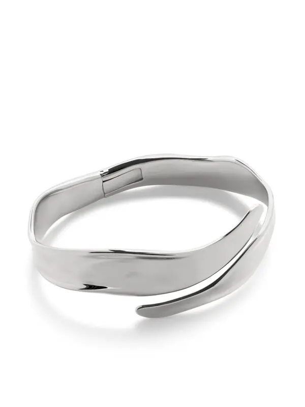 Monica Vinader The Wave Open Cuff Bracelet - Silver