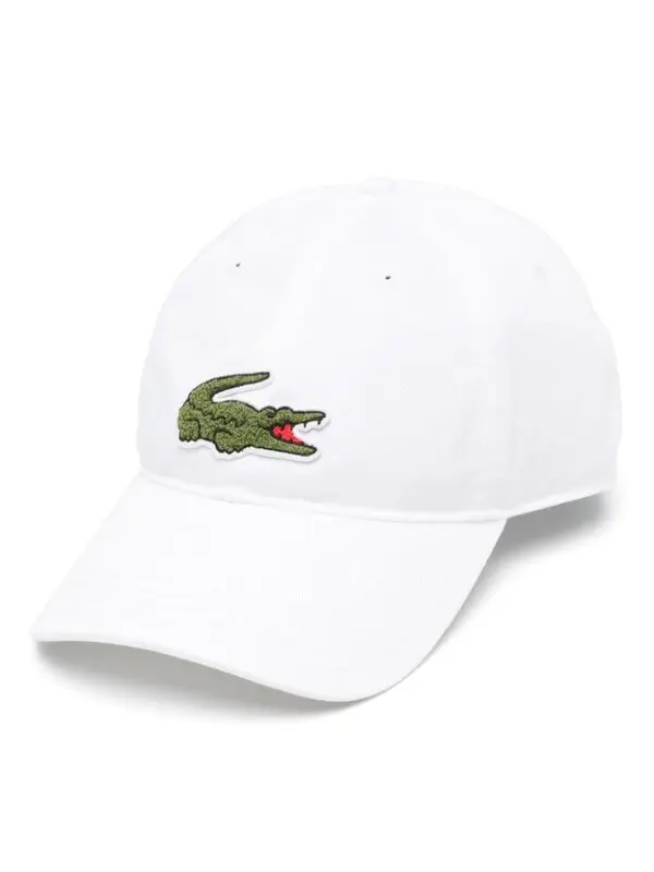 Lacoste Crocodile-patch Twill Cap - White