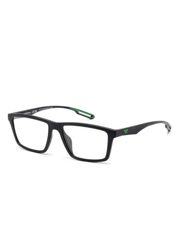 Emporio Armani Rectangle-frame Eyeglasses - Black