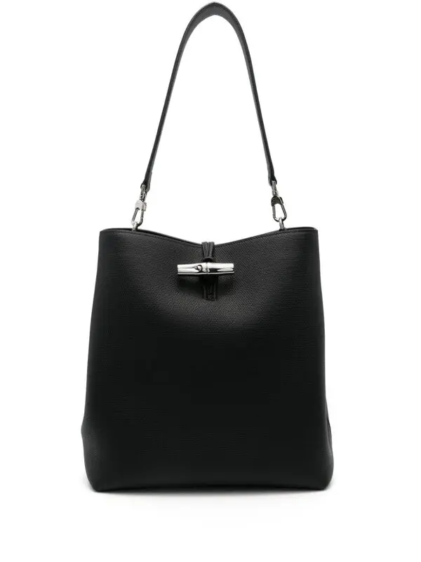 Longchamp Le Roseau Medium Shoulder Bag - Black