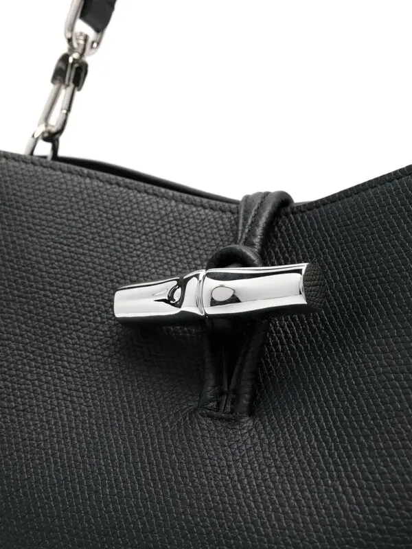 Longchamp Le Roseau Medium Shoulder Bag - Black