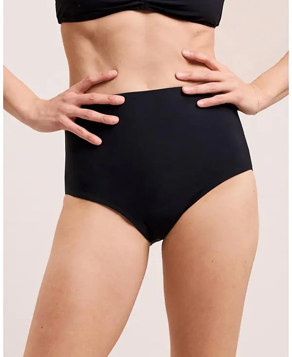 MOLOCO Nina High Waist Bikini Bottom - Black