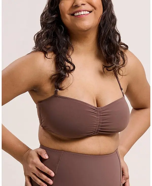 MOLOCO Bianca Bandeau Bikini Top - Dahlia